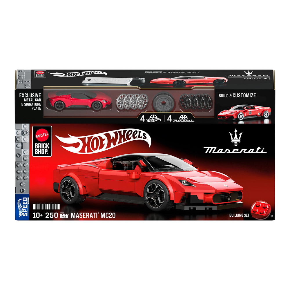 Mattel Brick Shop Hot Wheels Maserati MC20 Building Set – Mattel ...