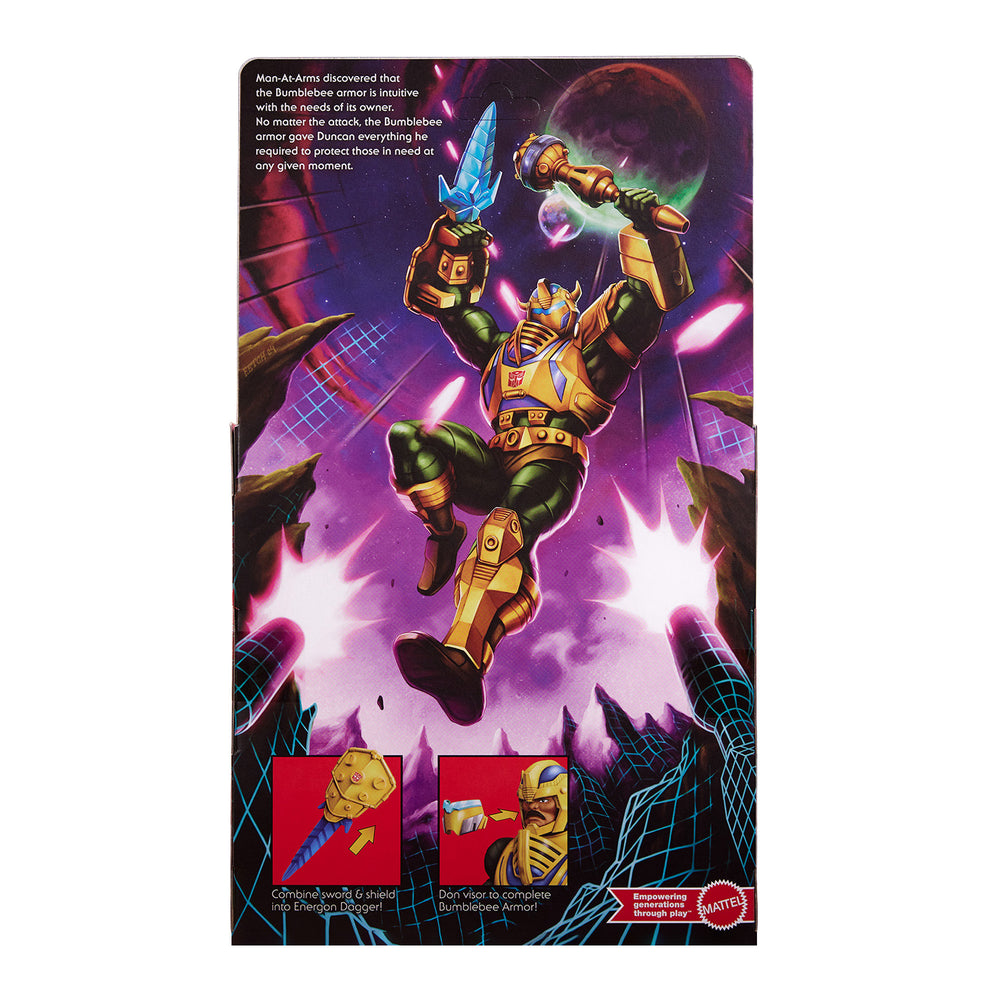 Masters of the Universe x Transformers Bumblebee Armor Man-At-Arms Act ...